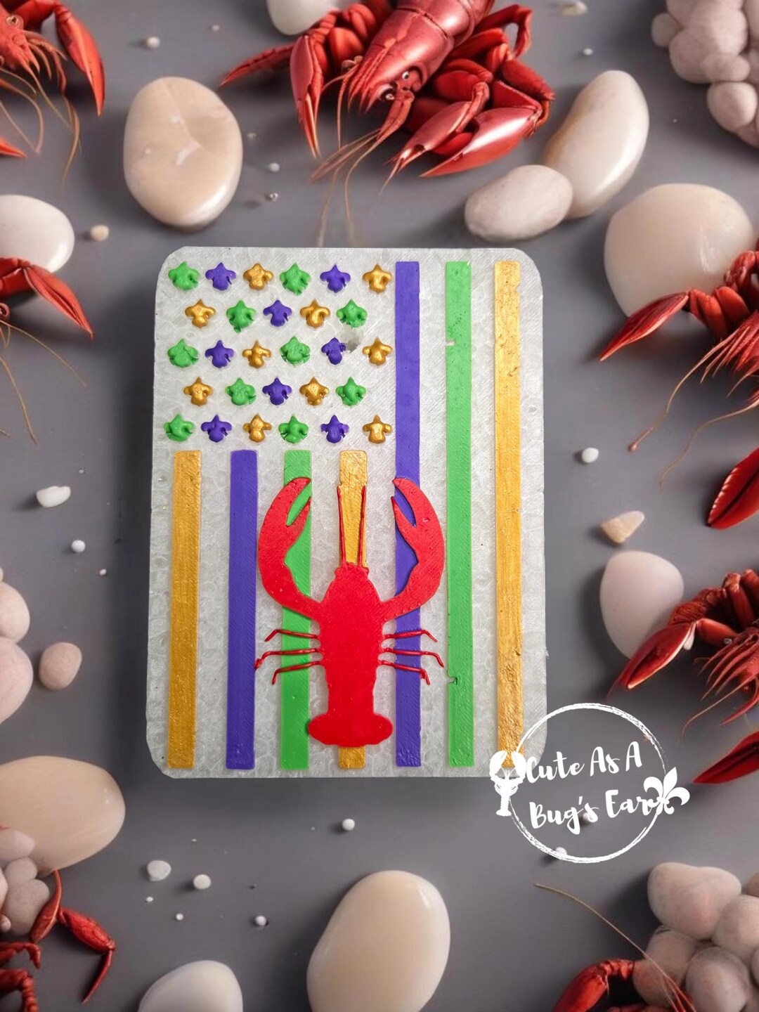 Crawfish Flag Freshie - Etsy