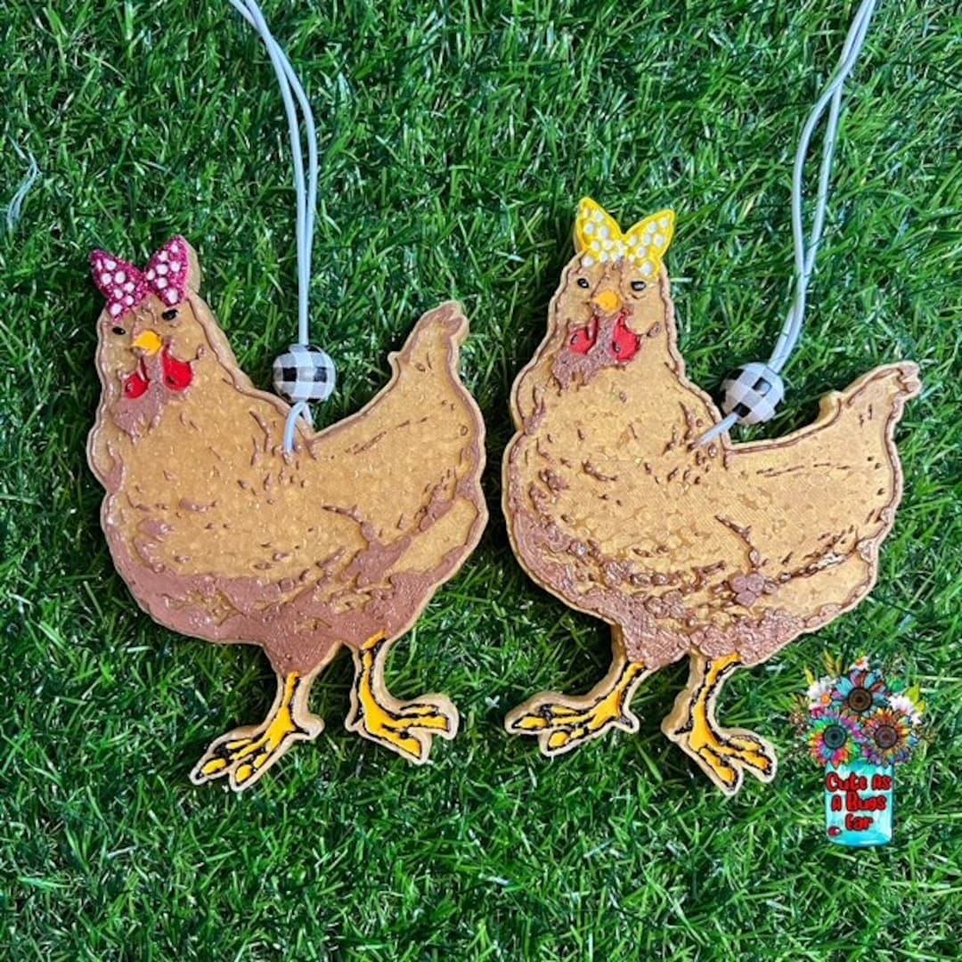 Chicken With Bow Freshie - Etsy