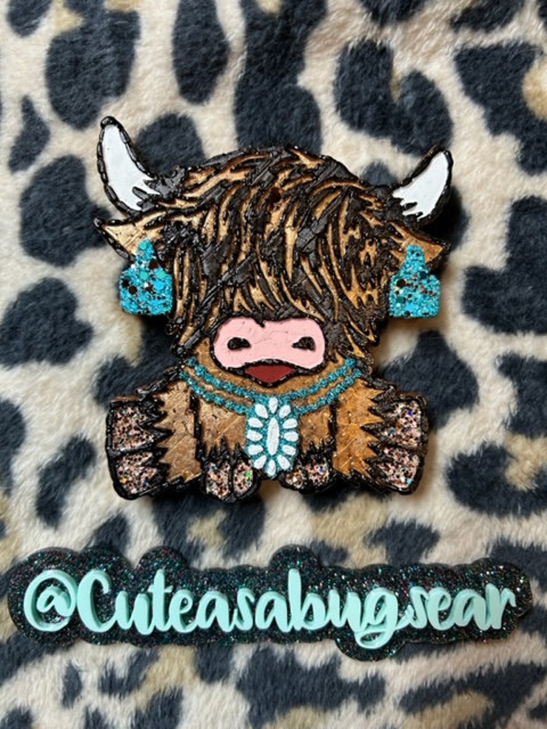 Diva Highland Cow Freshie - Etsy