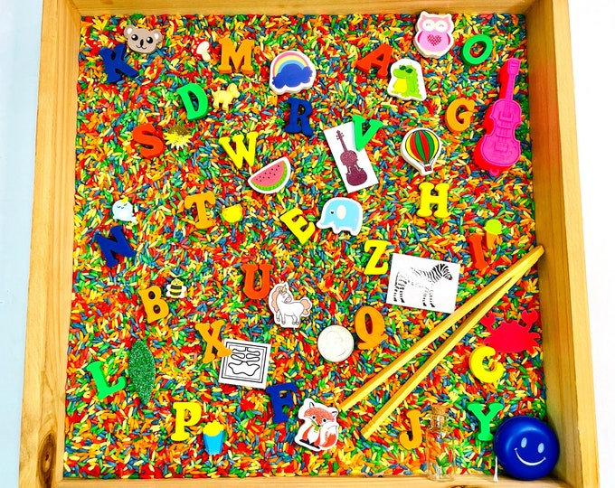 Alphabet Soup Sensory Bin Interactive Play Kit for Kids Educational ...