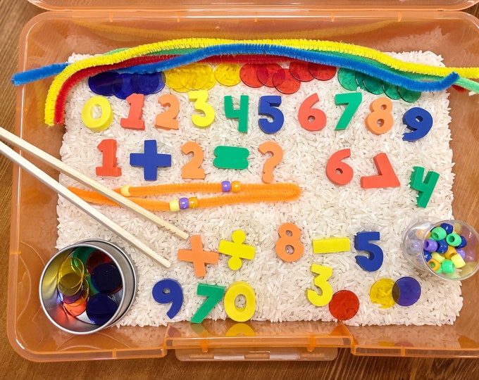 Numbers Sensory Bin, Numbers Activity, Math Activity, Learning Kit ...