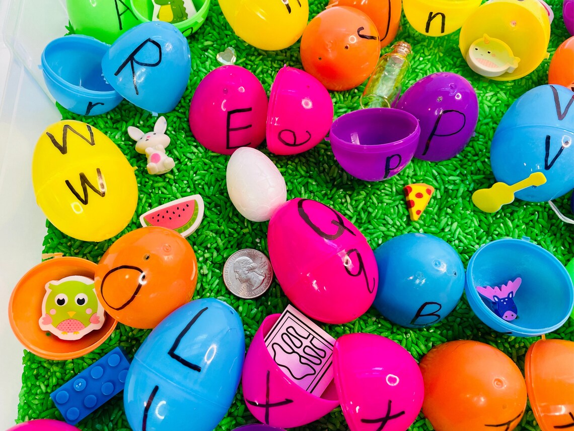 Uppercase Alphabet Sensory Bin, Letter Activity, Letter Matching ...