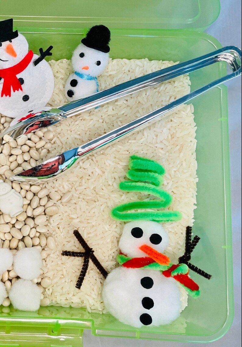 Winter Sensory Snowman Sensory Bin Snowman Kit Kids Gift - Etsy