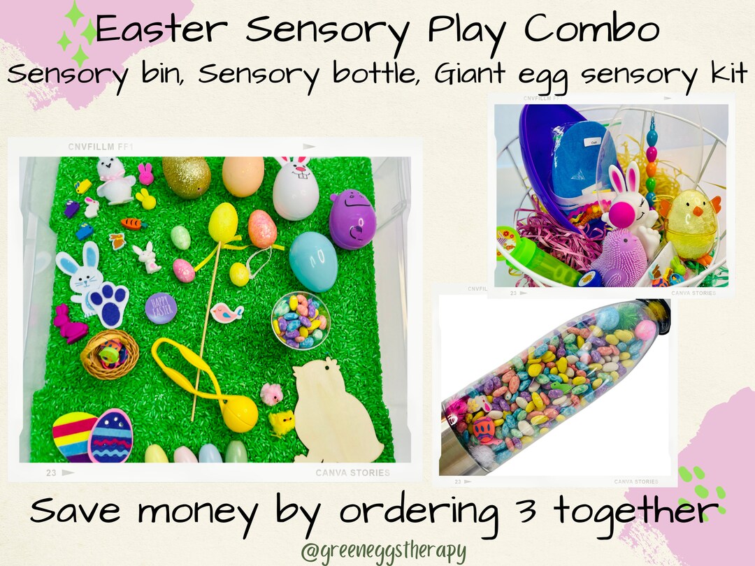 Easter Sensory Kit, Easter Sensory Bin, Sensory Bottle, Sensory Play ...