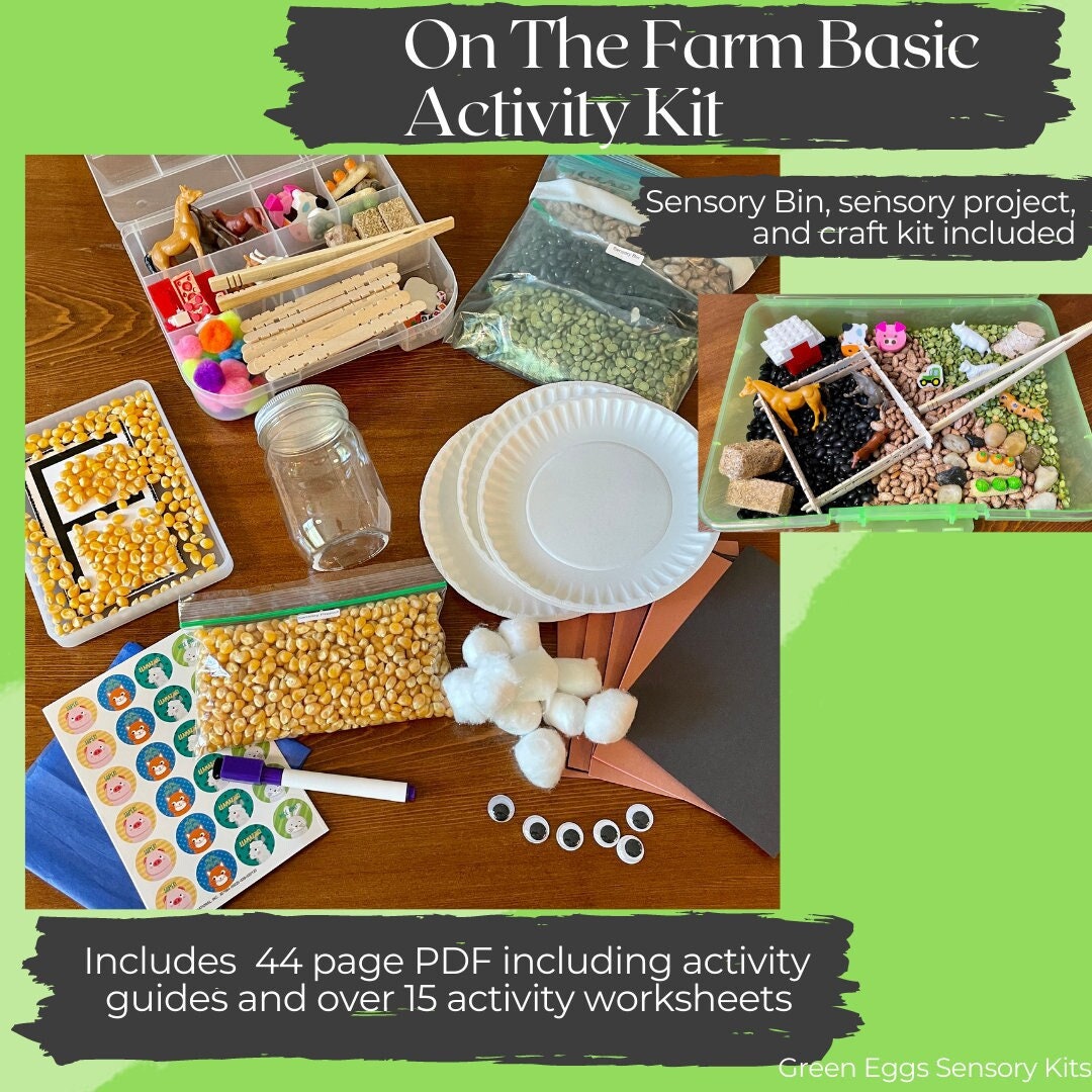 Farm Activity Kit, Learning Kit, Sensory Kit, Home Learning, Preschool ...