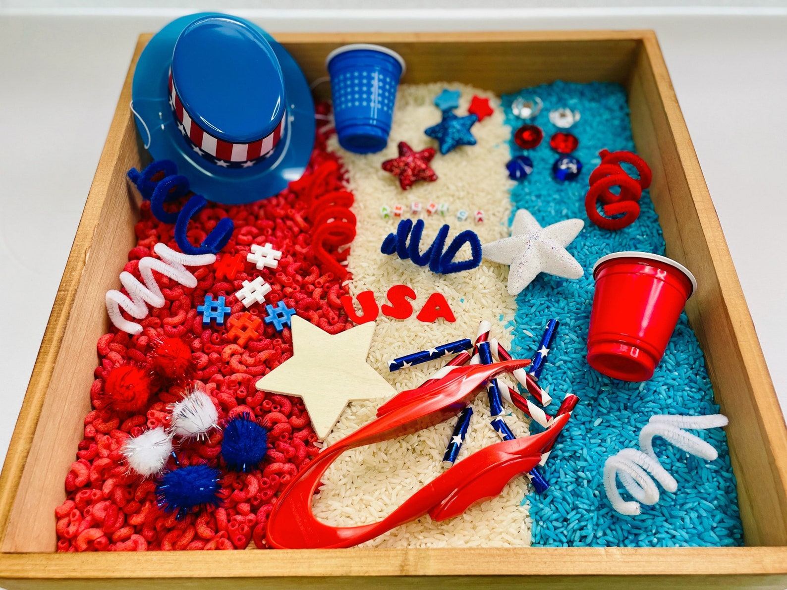 July 4th Sensory Bin, 4th of July Activity, Sensory Play, Sensory Kit ...