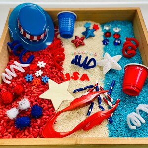 July 4th Sensory Bin, 4th of July Activity, Sensory Play, Sensory Kit ...