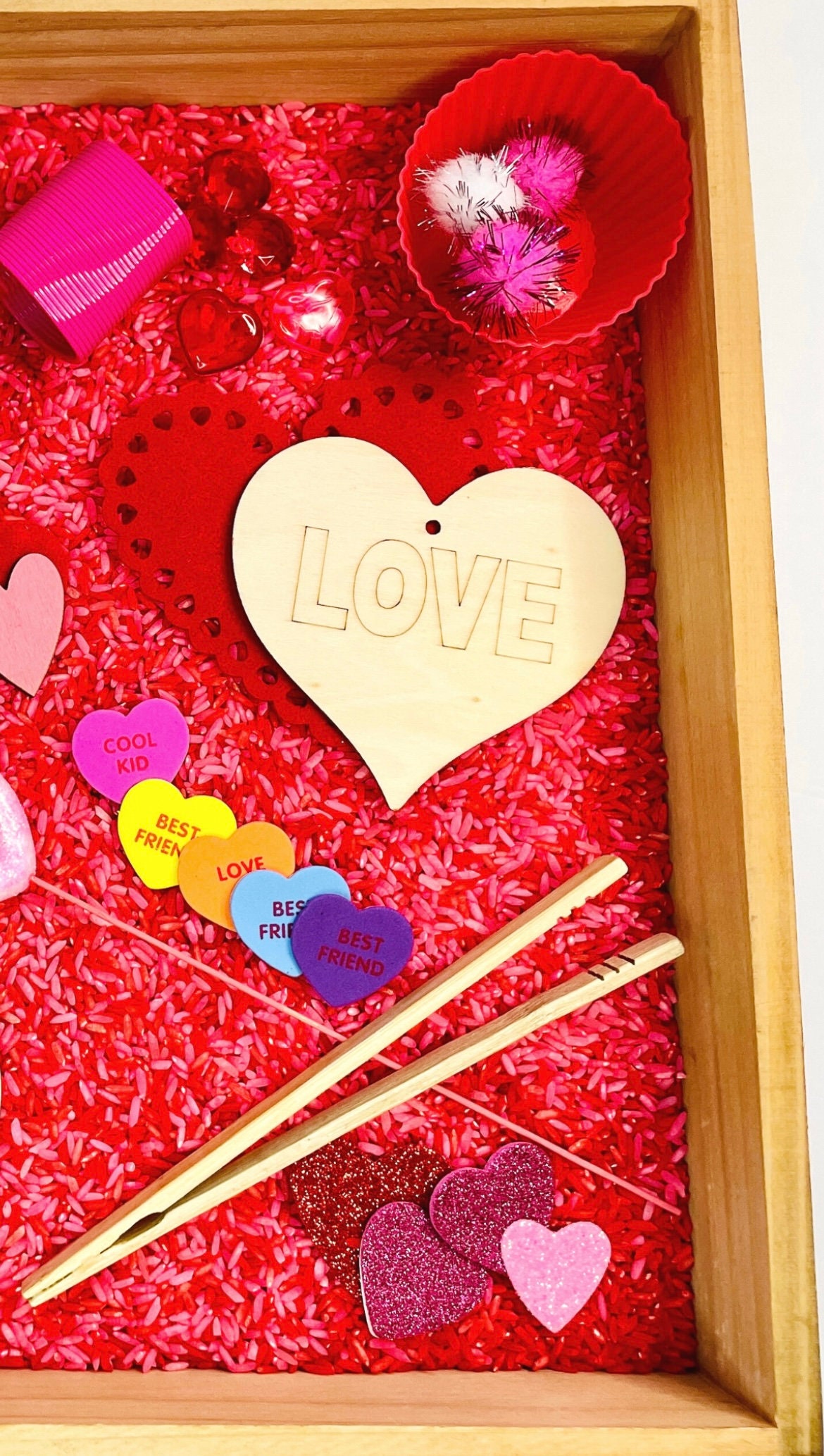 Hearts Sensory Bin, Love Sensory Bin, Heart Sensory Kit, Sensory Box ...
