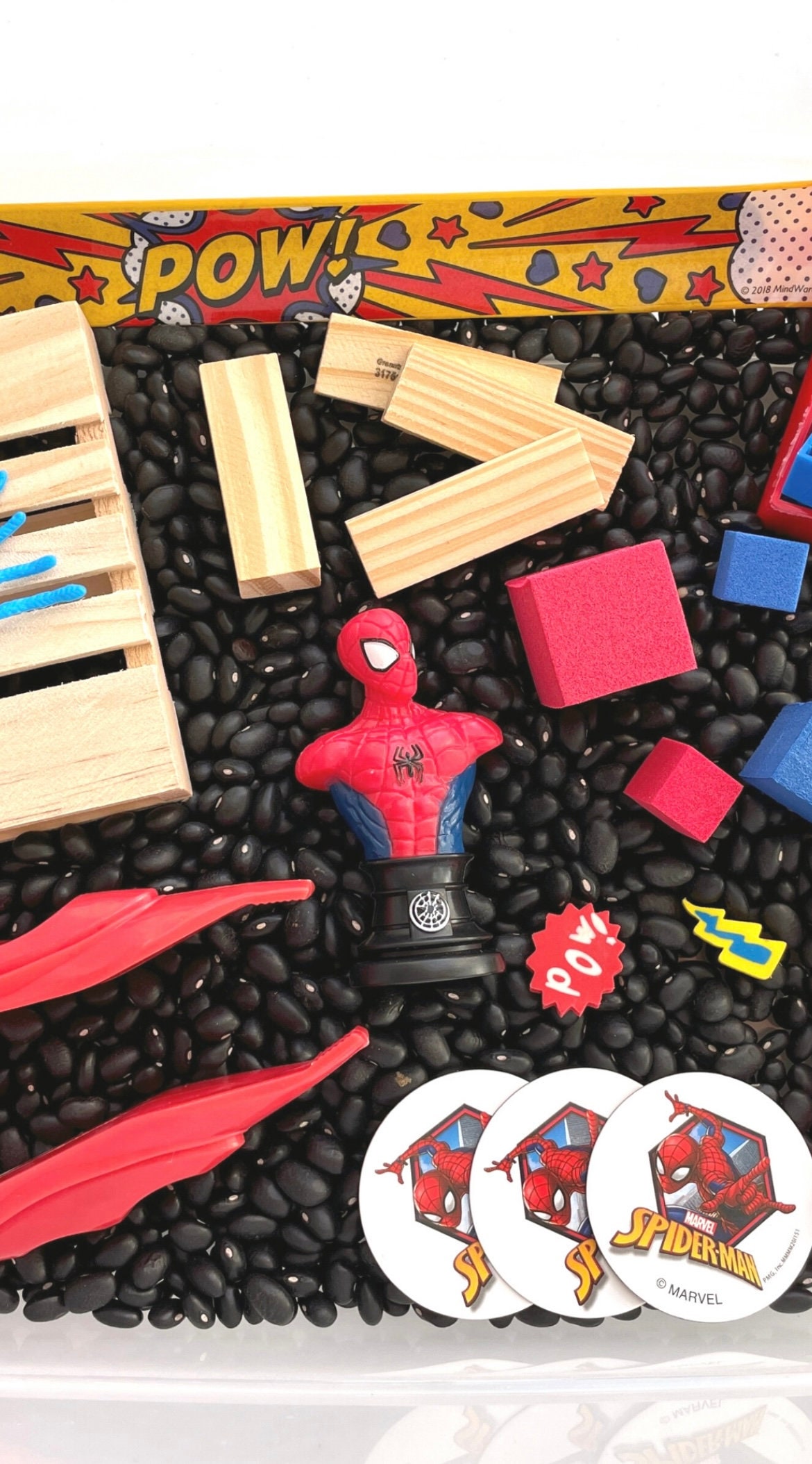 Spiderman Sensory Bin, Spiderman Activity Kit, Pretend Play, Sensory ...