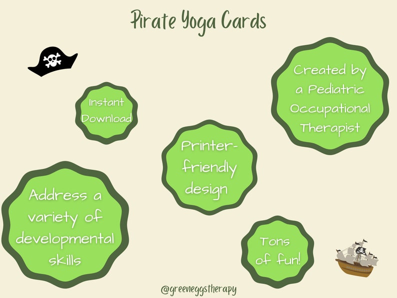 Pirate Yoga Cards, Yoga Cards for Kids, Movement Cards, Gross Motor ...