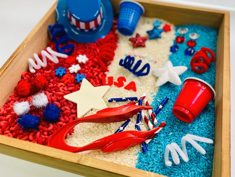 July 4th Sensory Bin, 4th of July Activity, Sensory Play, Sensory Kit ...