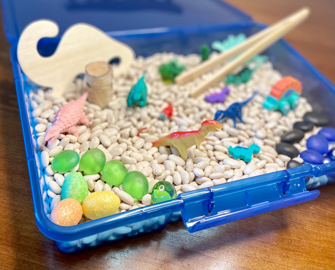 Dinosaur Sensory Bin, Activity Kit, Pretend Play, Sensory Toy, Sensory ...