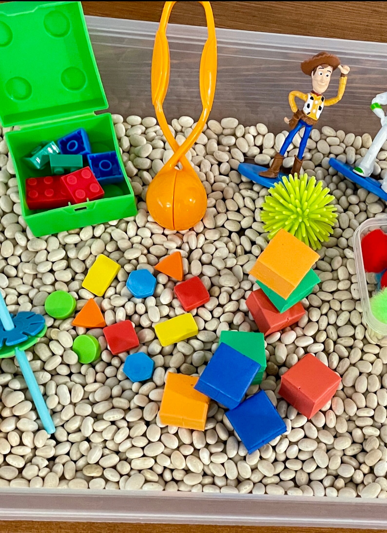 Toy Story Sensory Bin, Sensory Play, Buzz Lightyear, Woody, Pretend ...