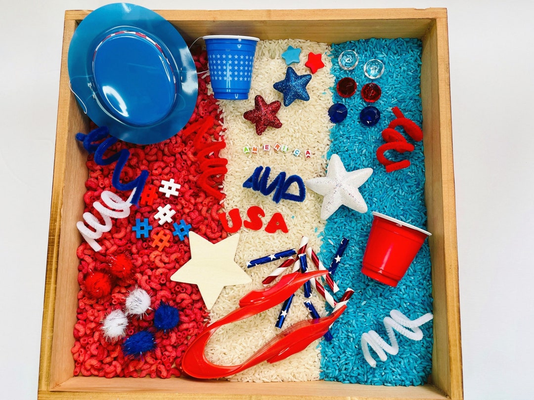 July 4th Sensory Bin, 4th of July Activity, Sensory Play, Sensory Kit ...