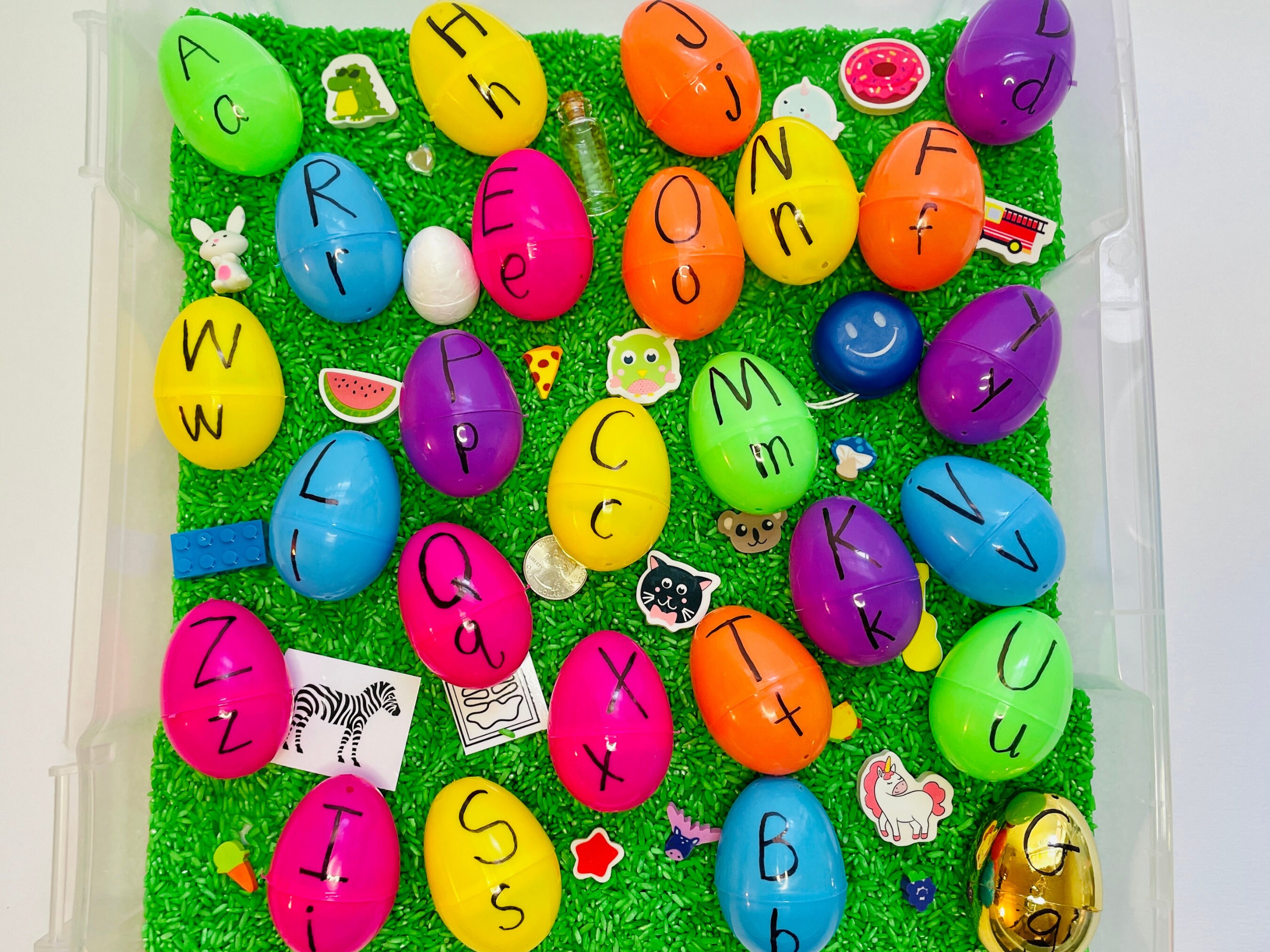Uppercase Alphabet Sensory Bin, Letter Activity, Letter Matching ...