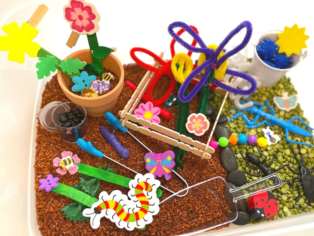 Spring Sensory Bin, Flower Garden Sensory Bin, Bugs and Insects Sensory ...