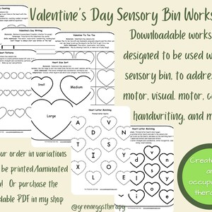 Hearts Sensory Bin, Love Sensory Bin, Heart Sensory Kit, Sensory Box ...