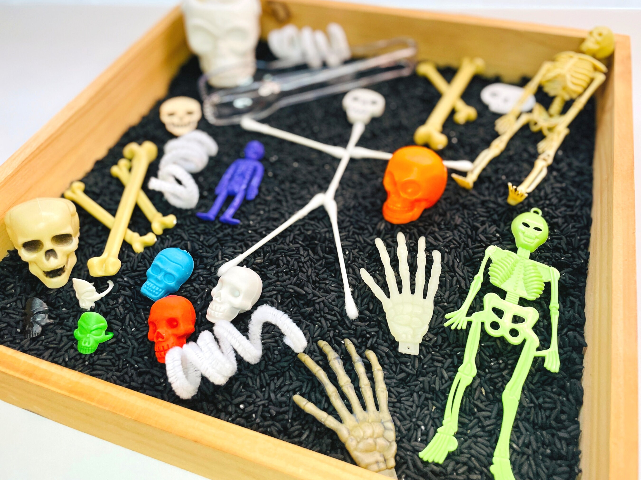 Skeleton Sensory Bin, Halloween Activity, Halloween Sensory Kit ...