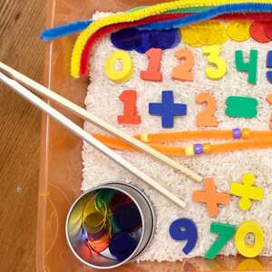 Numbers Sensory Bin, Numbers Activity, Math Activity, Learning Kit ...