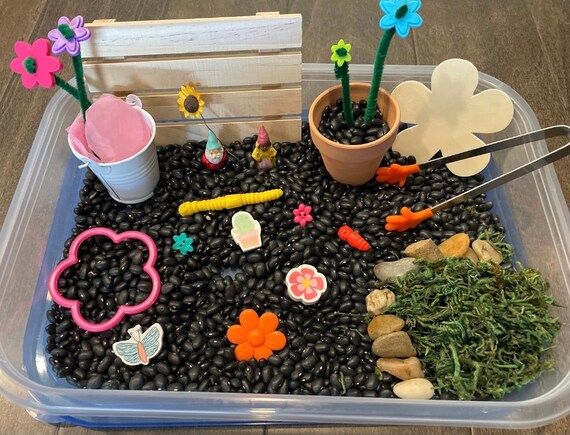 Garden Sensory Bin Garden Activity Pretend Play Sensory | Etsy
