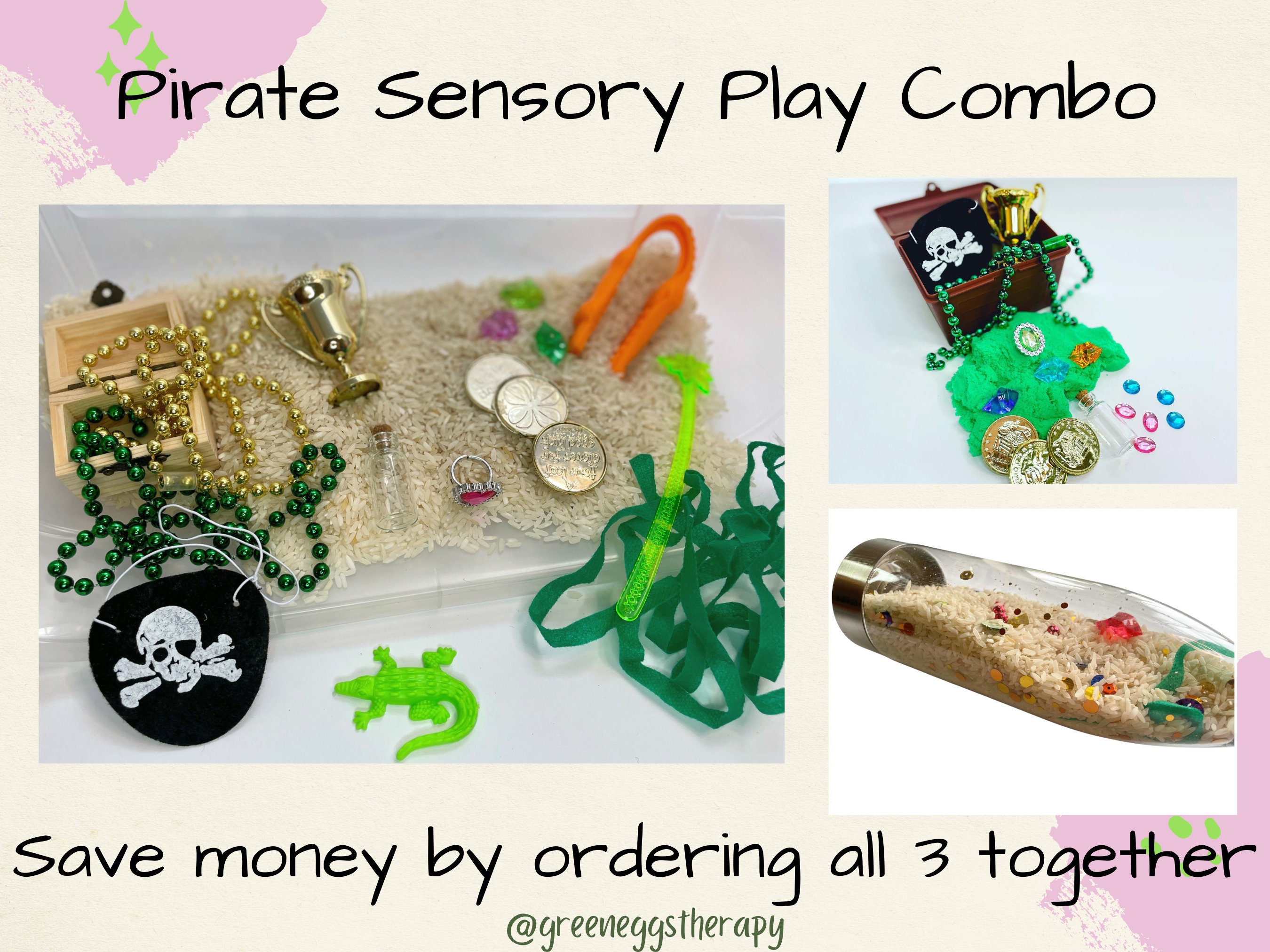 Pirate Sensory Kit Pirates Sensory Bin Sensory Bottle - Etsy