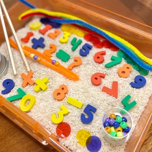 Numbers Sensory Bin, Numbers Activity, Math Activity, Learning Kit ...