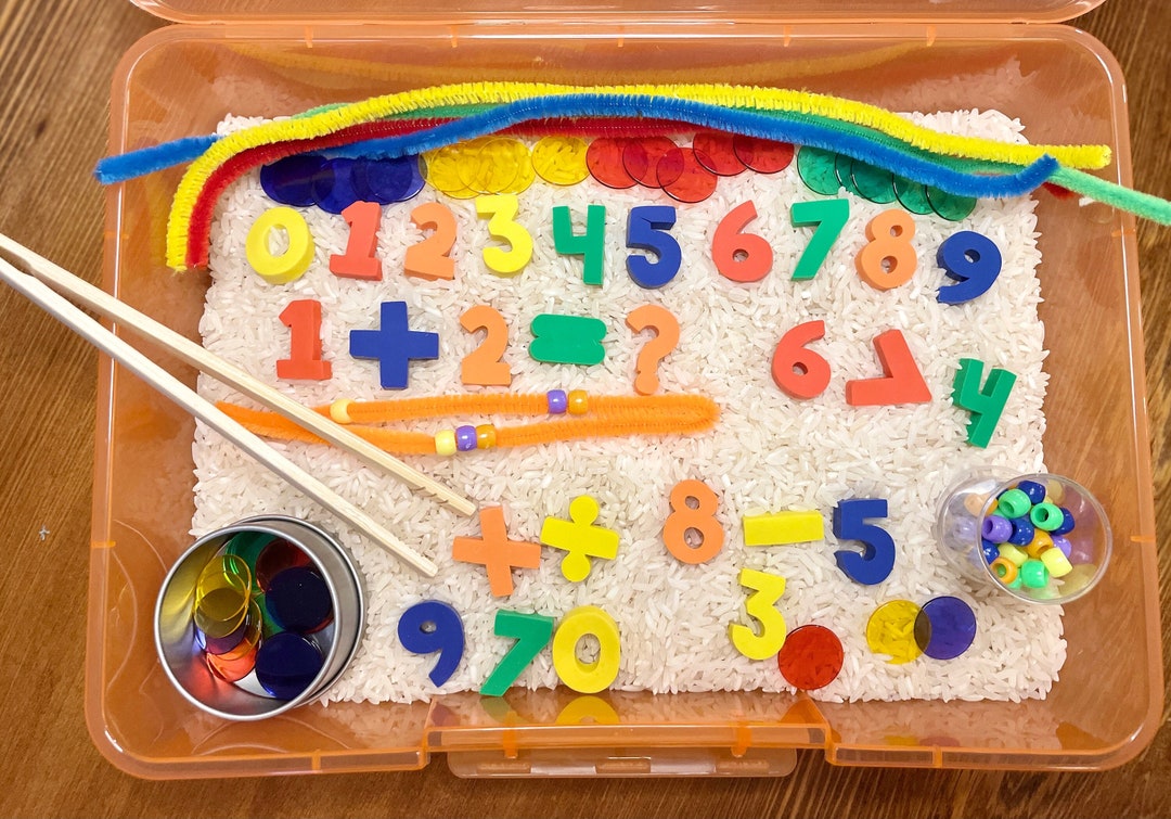 Numbers Sensory Bin, Numbers Activity, Math Activity, Learning Kit ...
