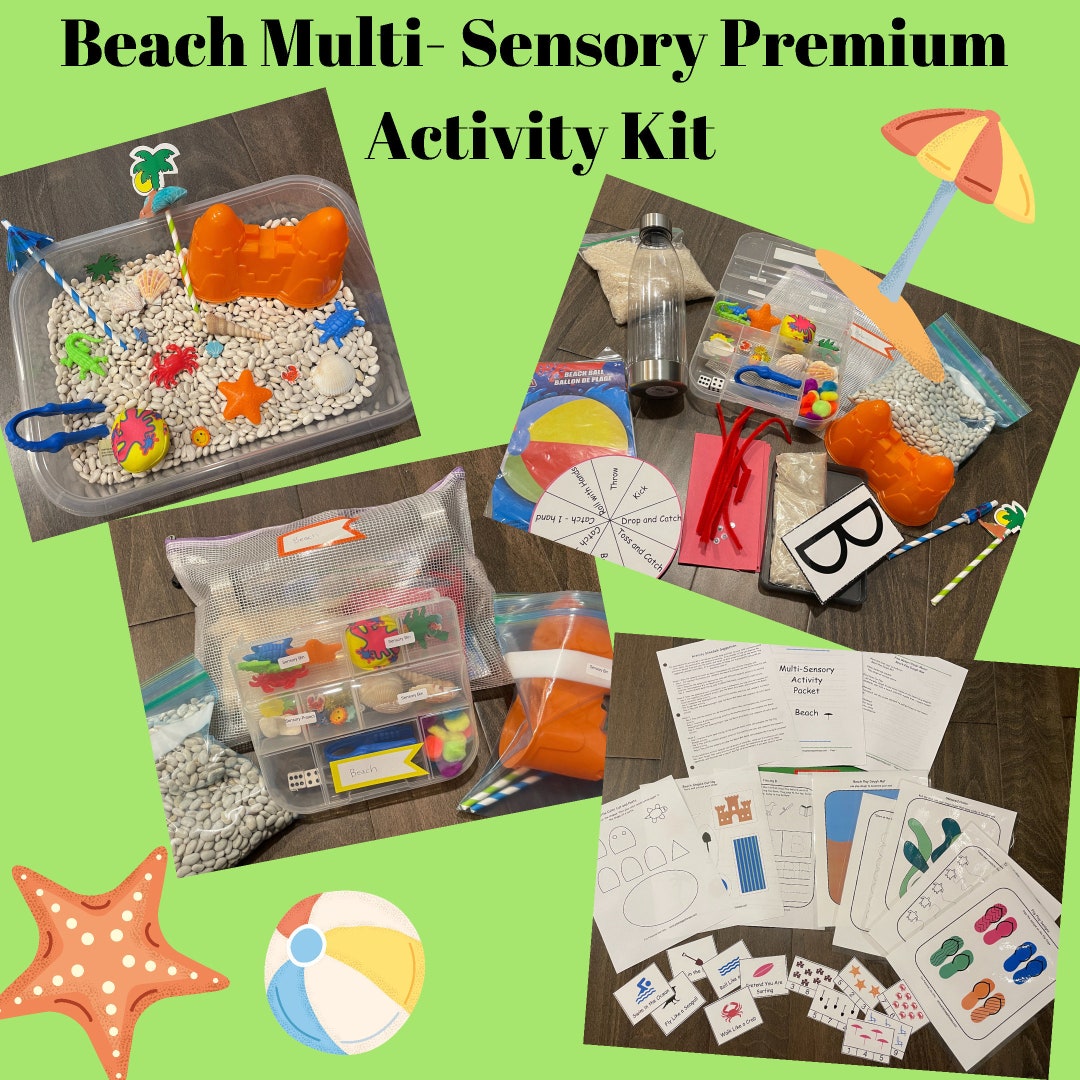Beach Activity Kit, Sensory Play, Home Learning, Sensory Toy, Learning ...