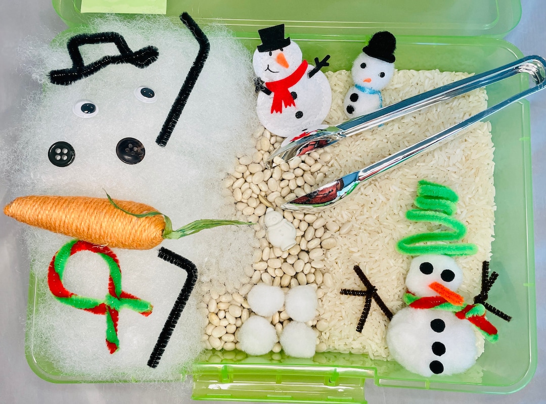 Winter Sensory, Snowman Sensory Bin, Snowman Kit, Kids Gift, Toddler ...