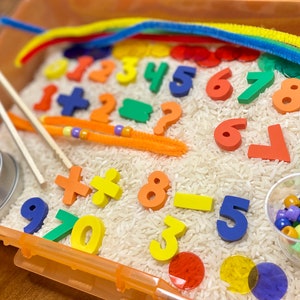 Numbers Sensory Bin, Numbers Activity, Math Activity, Learning Kit ...