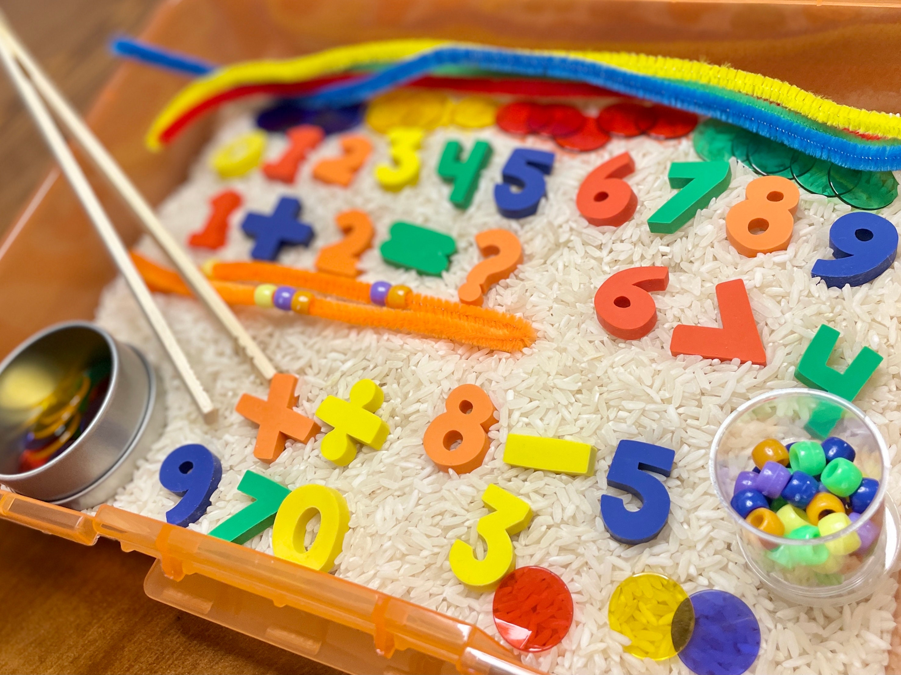 Numbers Sensory Bin, Numbers Activity, Math Activity, Learning Kit ...