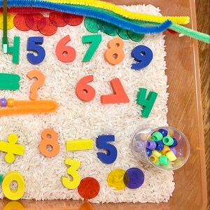 Numbers Sensory Bin, Numbers Activity, Math Activity, Learning Kit ...