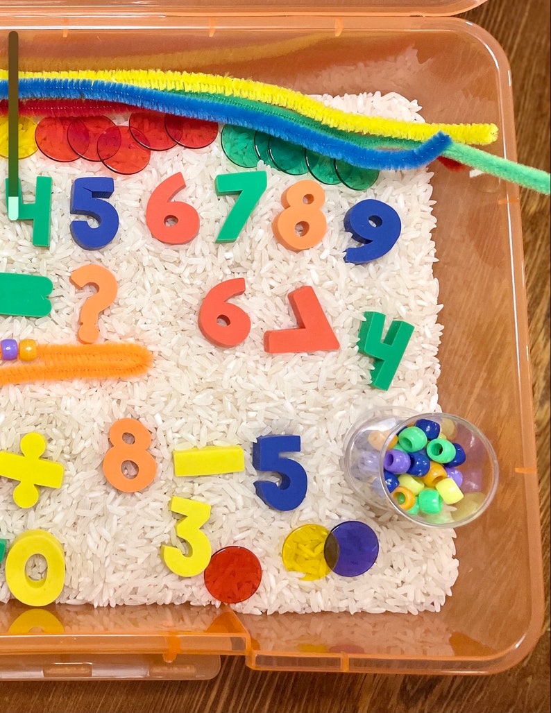 Numbers Sensory Bin, Numbers Activity, Math Activity, Learning Kit ...