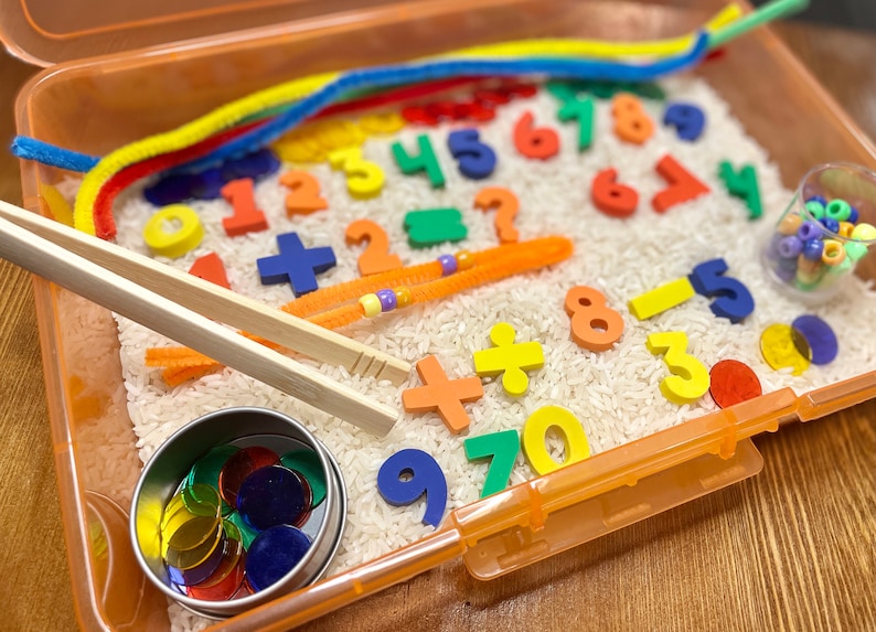 Numbers Sensory Bin, Numbers Activity, Math Activity, Learning Kit ...