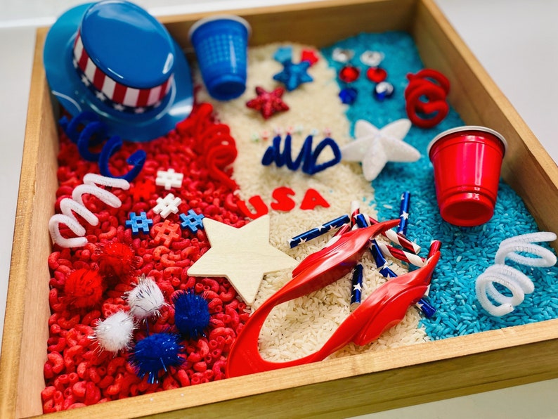 July 4th Sensory Bin, 4th of July Activity, Sensory Play, Sensory Kit ...