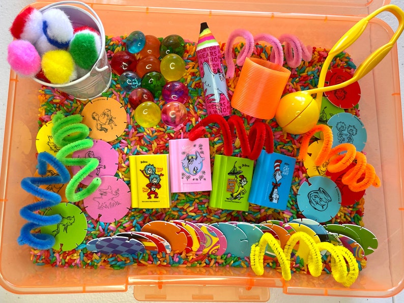 Dr Seuss Activity Seuss Sensory Bin Pretend Play Sensory - Etsy