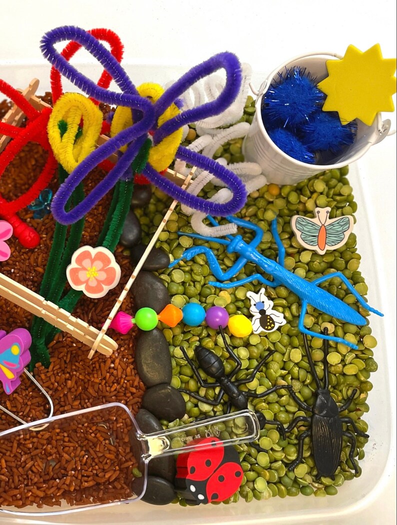 Spring Sensory Bin, Flower Garden Sensory Bin, Bugs and Insects Sensory ...