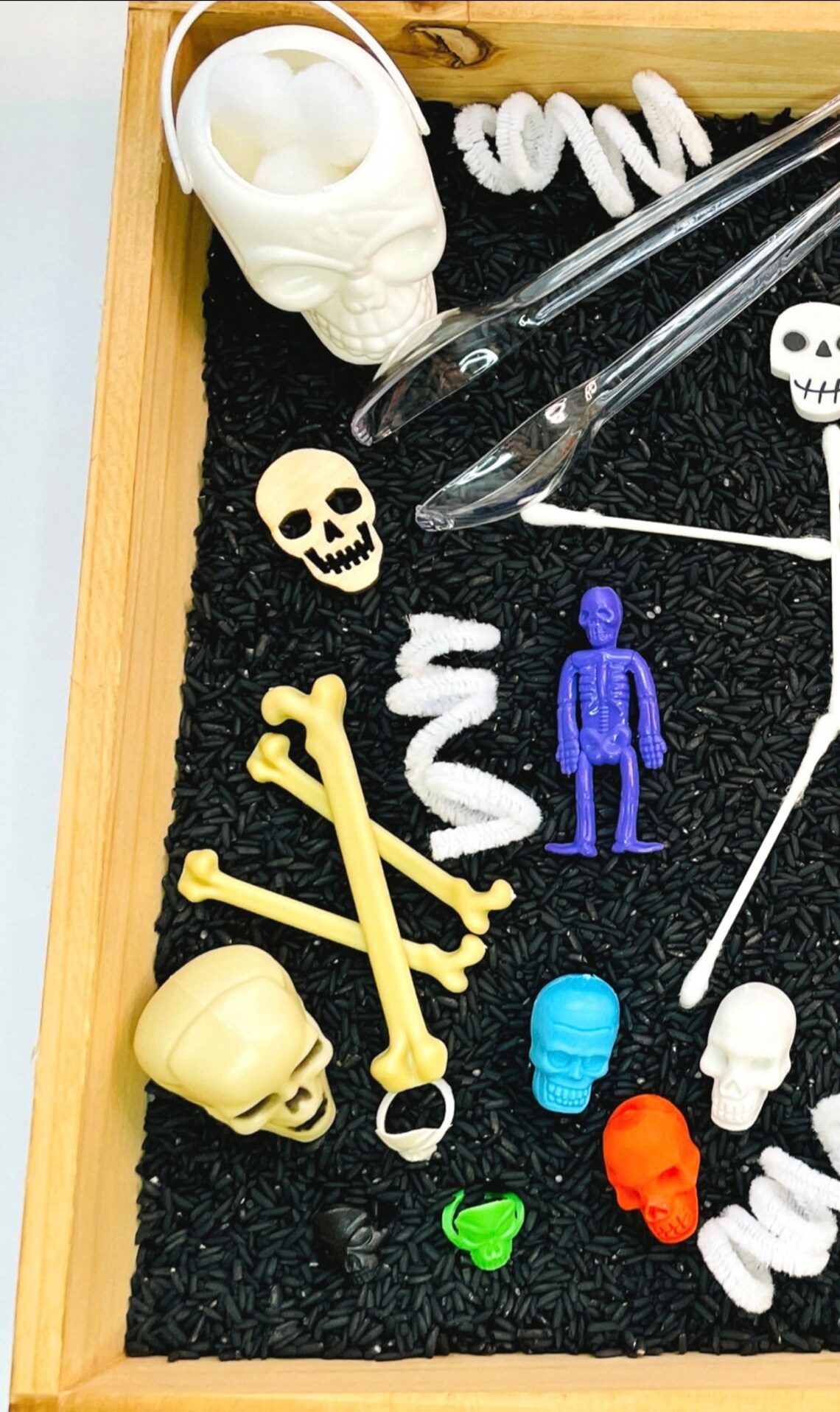Skeleton Sensory Bin Halloween Activity Halloween Sensory - Etsy