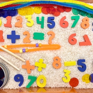 Numbers Sensory Bin, Numbers Activity, Math Activity, Learning Kit ...