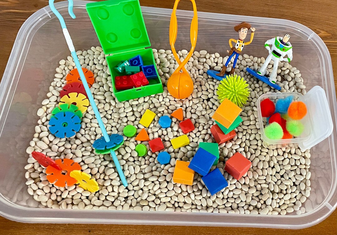 Toy Story Sensory Bin, Sensory Play, Buzz Lightyear, Woody, Pretend ...