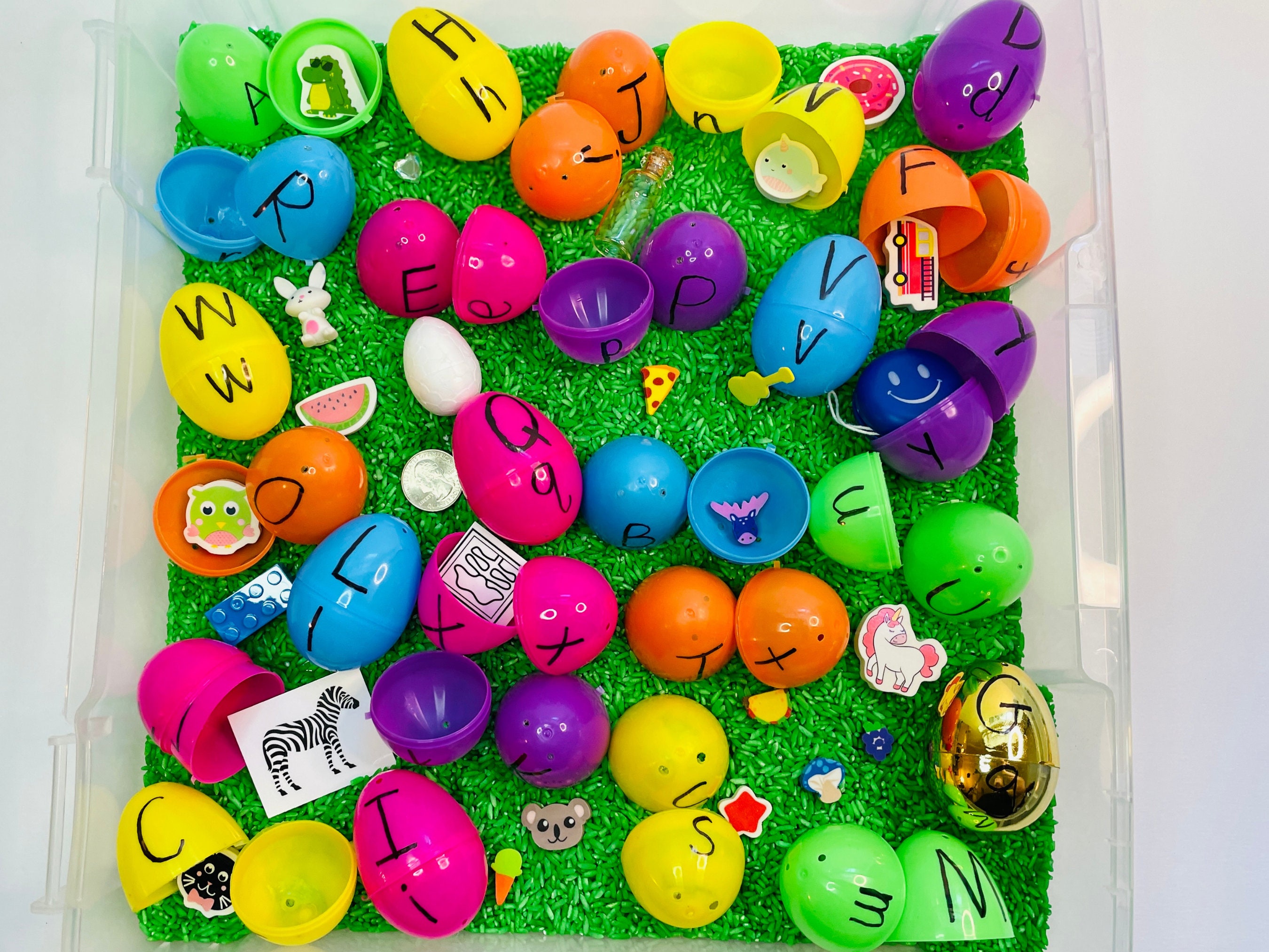 Uppercase Alphabet Sensory Bin, Letter Activity, Letter Matching ...