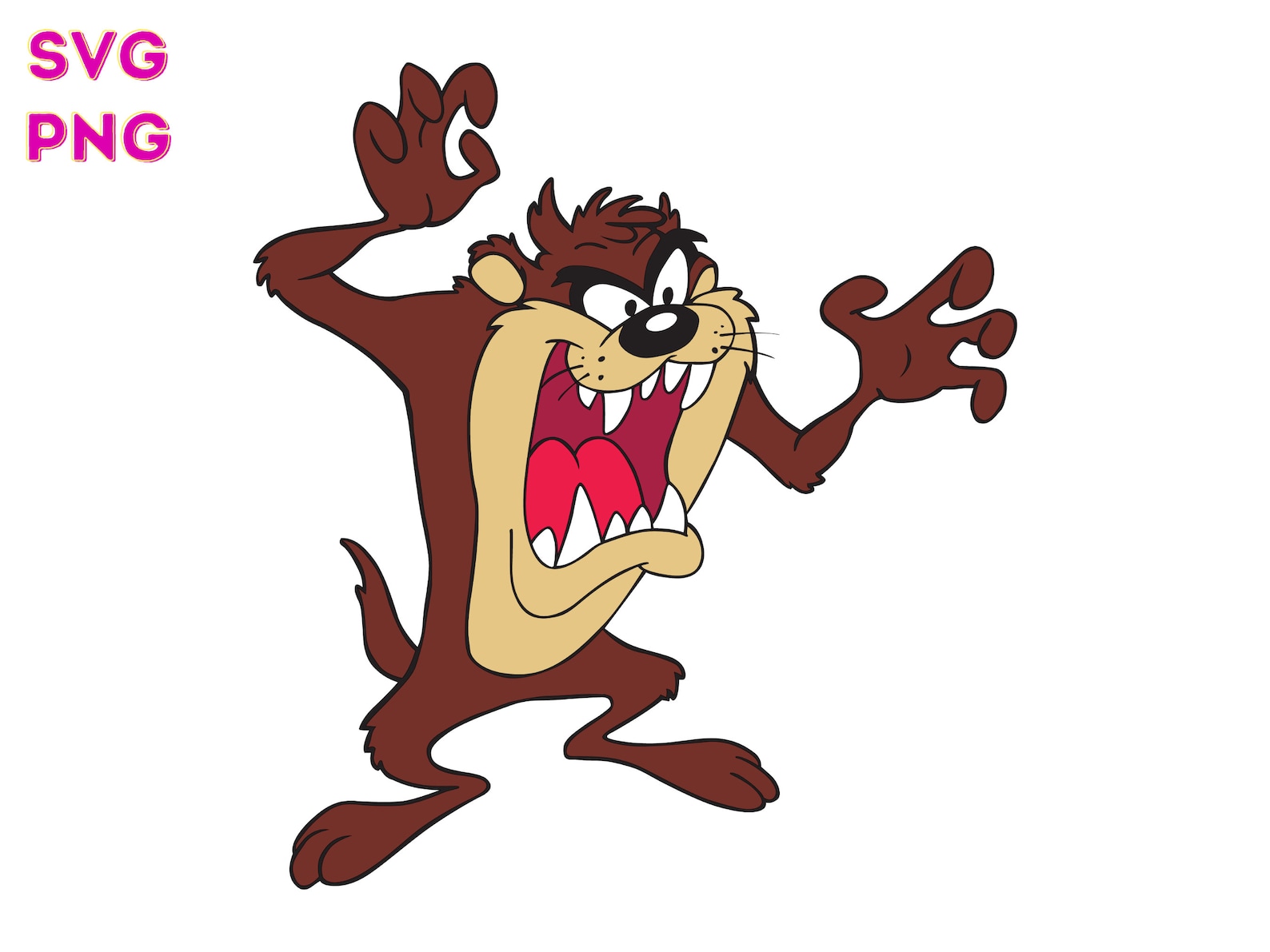 Taz Looney Tunes Tasmanian Devil SVG Digital Download SVG | Etsy