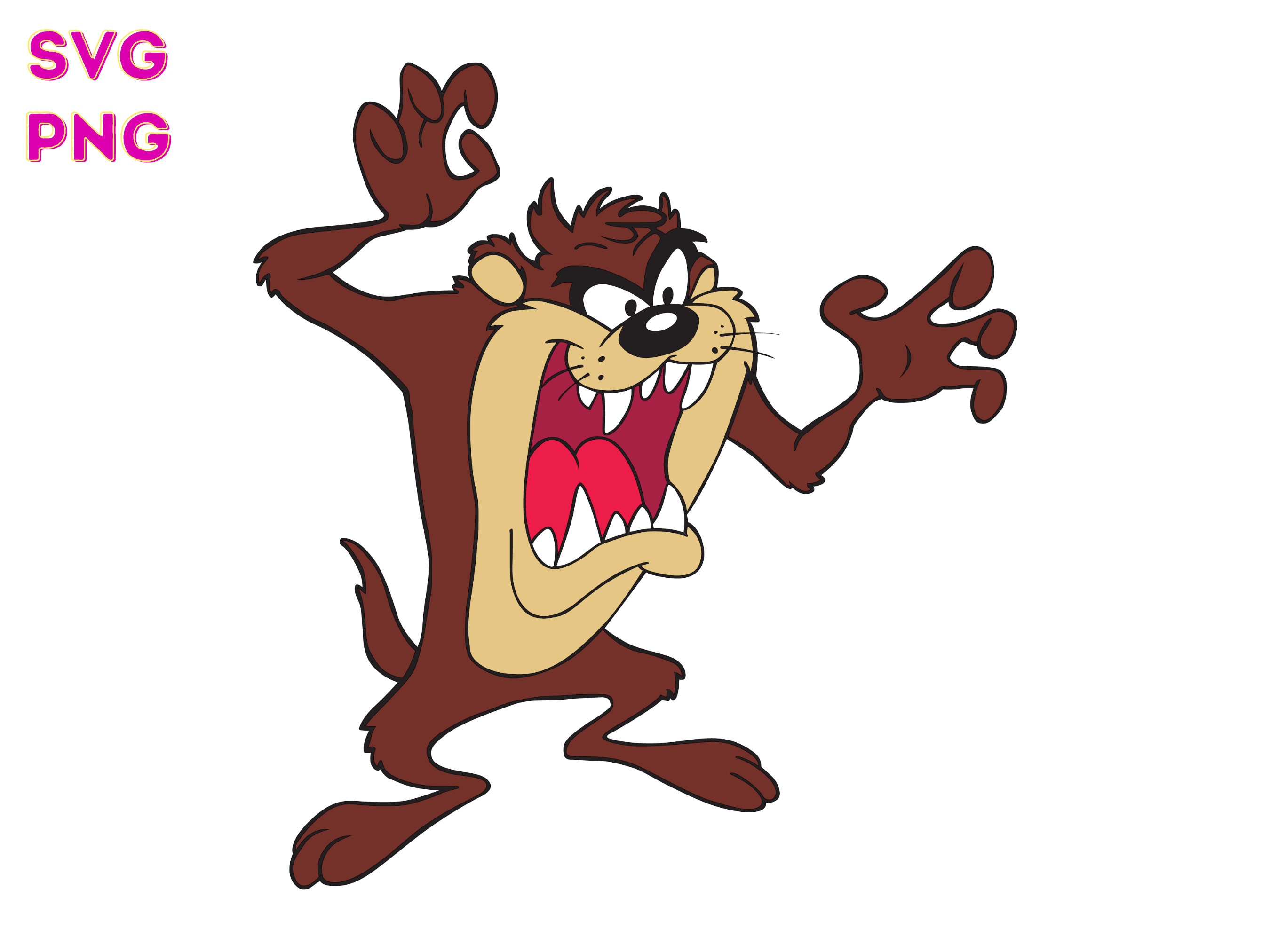 Taz Looney Tunes Tasmanian Devil SVG Digital Download SVG | Etsy