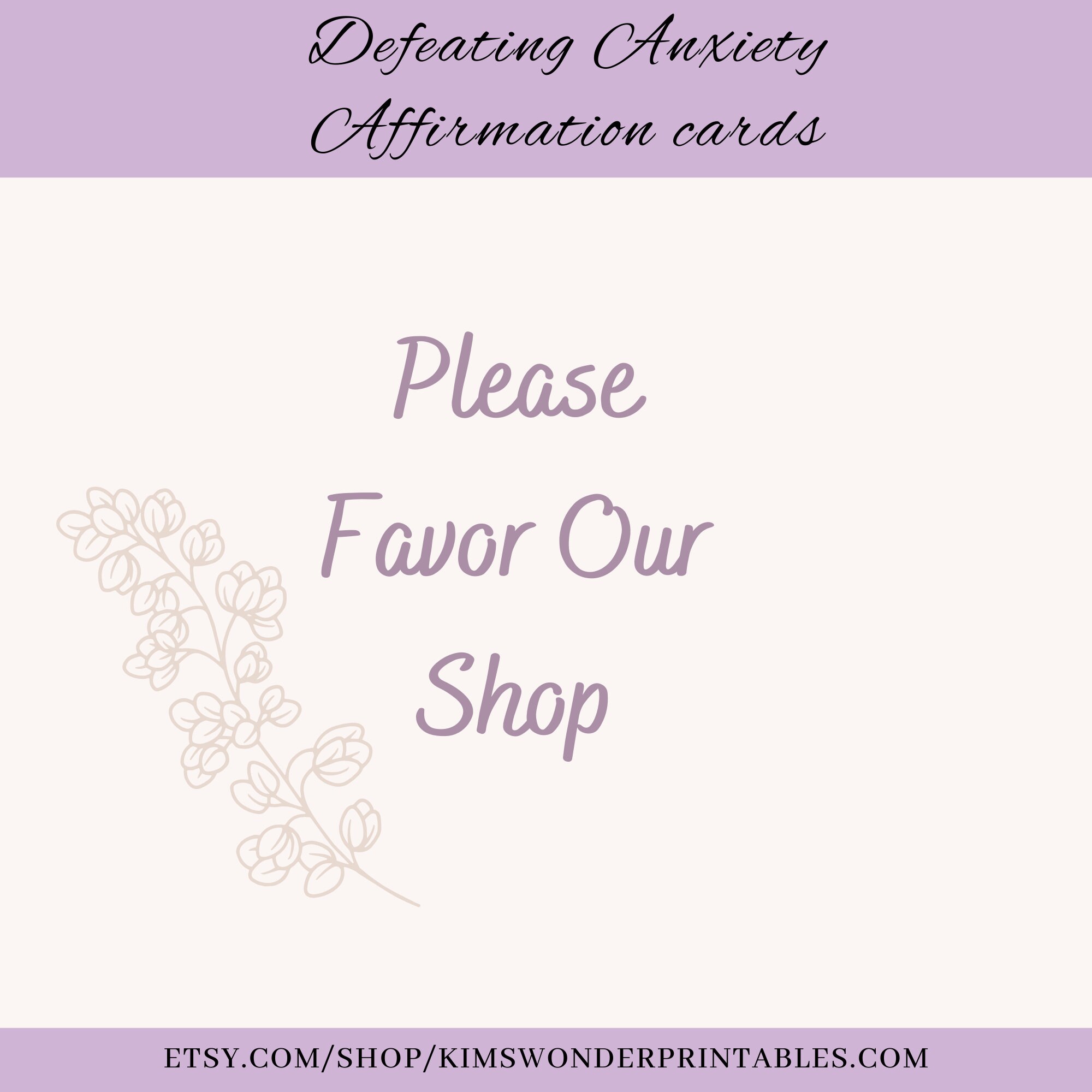 Defeating Anxiety Affirmation Cards Printable, Anxiety Relief Printable ...