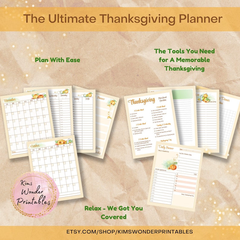 The Ultimate Thanksgiving Planner,thanksgiving Organizer,printable ...