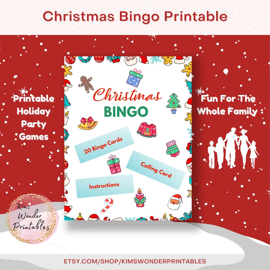 Christmas Bingo Printable, Kids' Christmas Activity, Fun Christmas ...