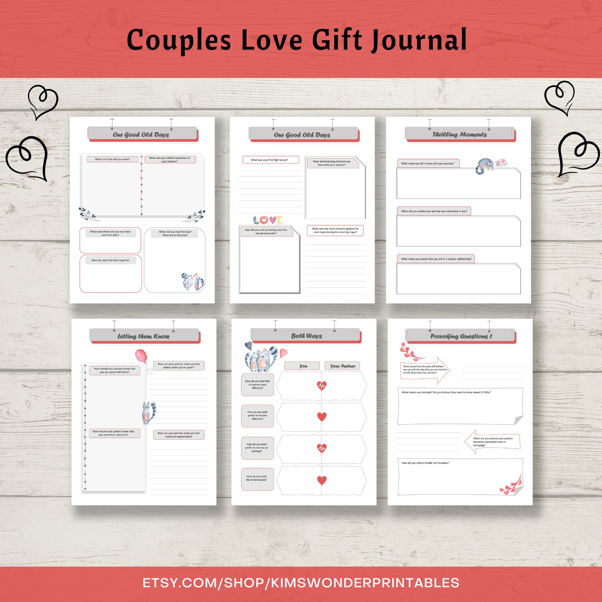 Couples Guided Journal, Valentine's Day Gift for Couples, Couples ...