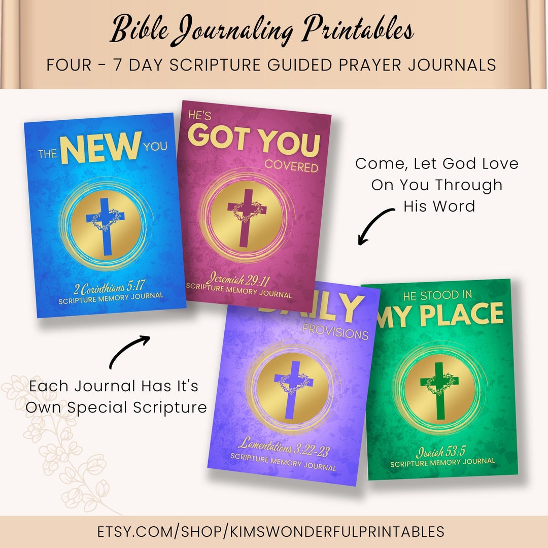 Bible Journaling Printables - A Guided Prayer Journal, Devotional ...