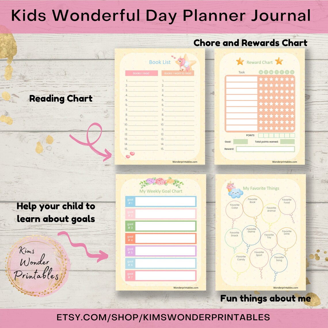 Kids Journal, Printable, Journal for Kids, Kids Planner, Kids Gratitude ...