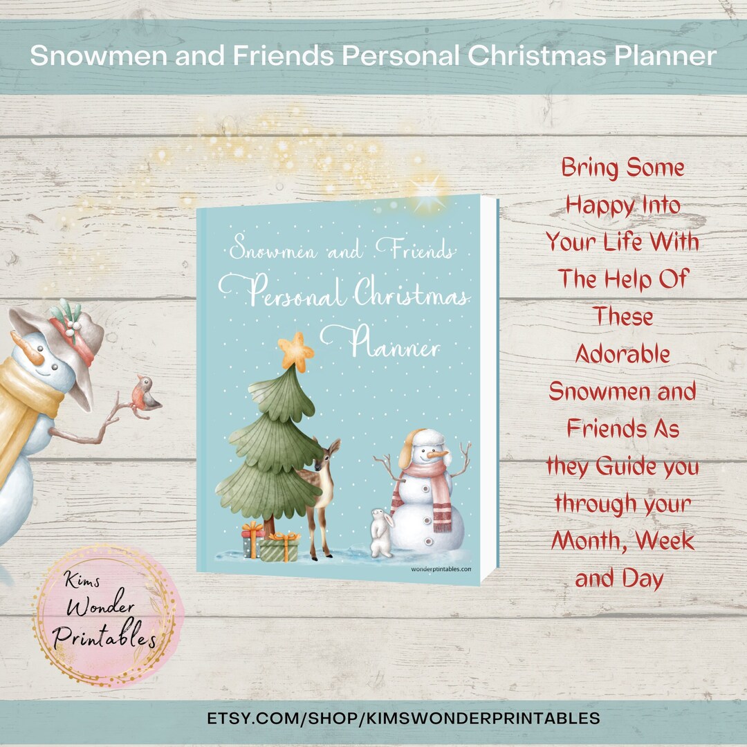 Christmas Planner Printable, Snowman Planner, December Planner ...